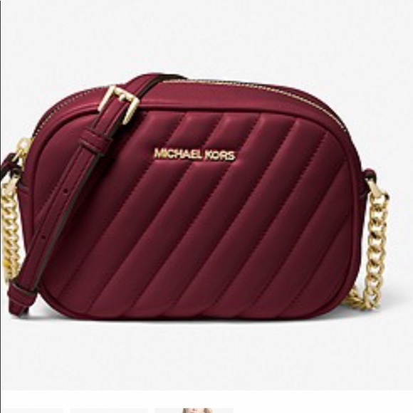 Michael Kors | Bags | Michael Kors Wine Colored Crossbody Bag | Poshmark